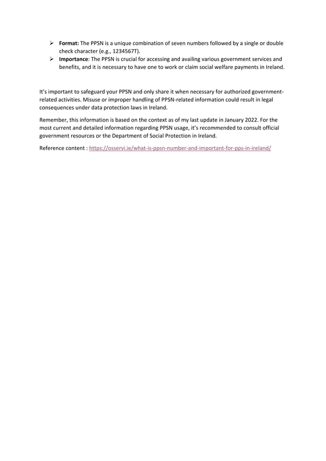 What is PPS number and importance in Ireland | PDF