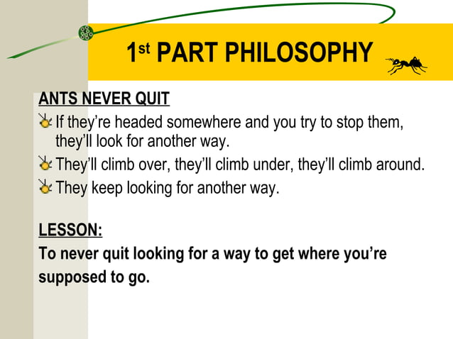 The Ant Philosophy | PPS | Weather | Science