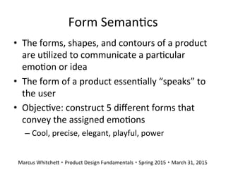 NYU Product Design Fundamentals Portfolio | PDF