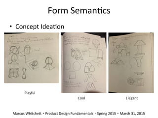 NYU Product Design Fundamentals Portfolio | PDF