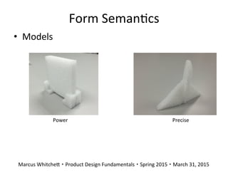 NYU Product Design Fundamentals Portfolio | PDF