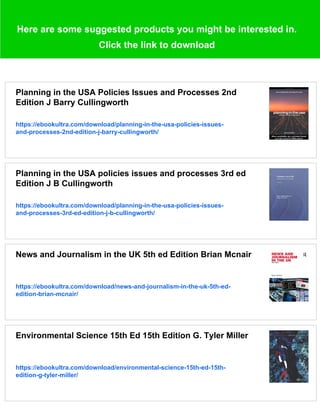 Town and Country Planning in the UK 15th ed Edition Barry Cullingworth ...