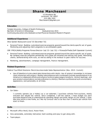 Shane Marchesani Resume | PDF