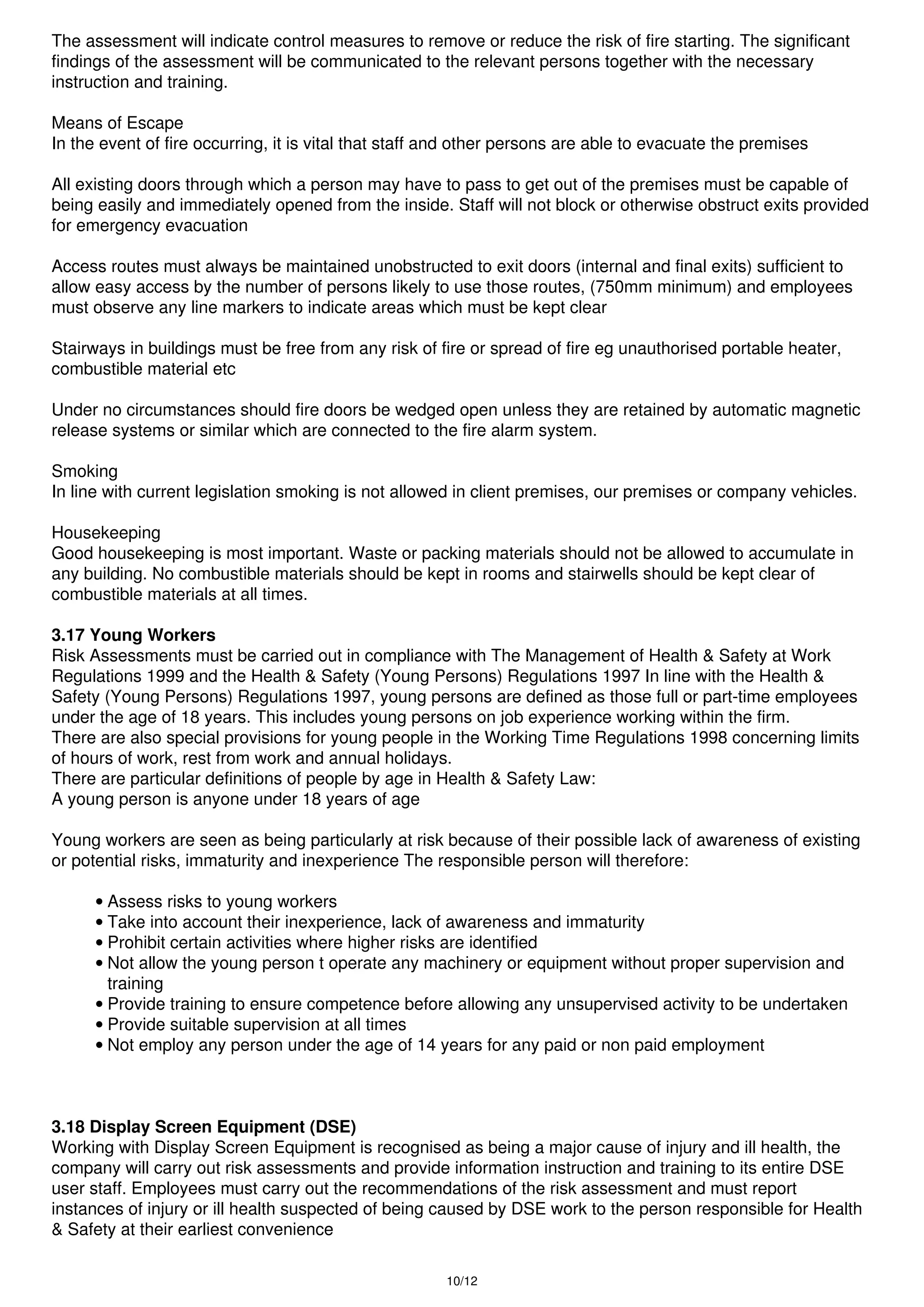 Health & Safety Policy ex Oct 16 | PDF