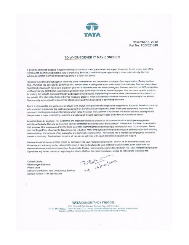 LetterOfRecommendation_TCS_Arundhati