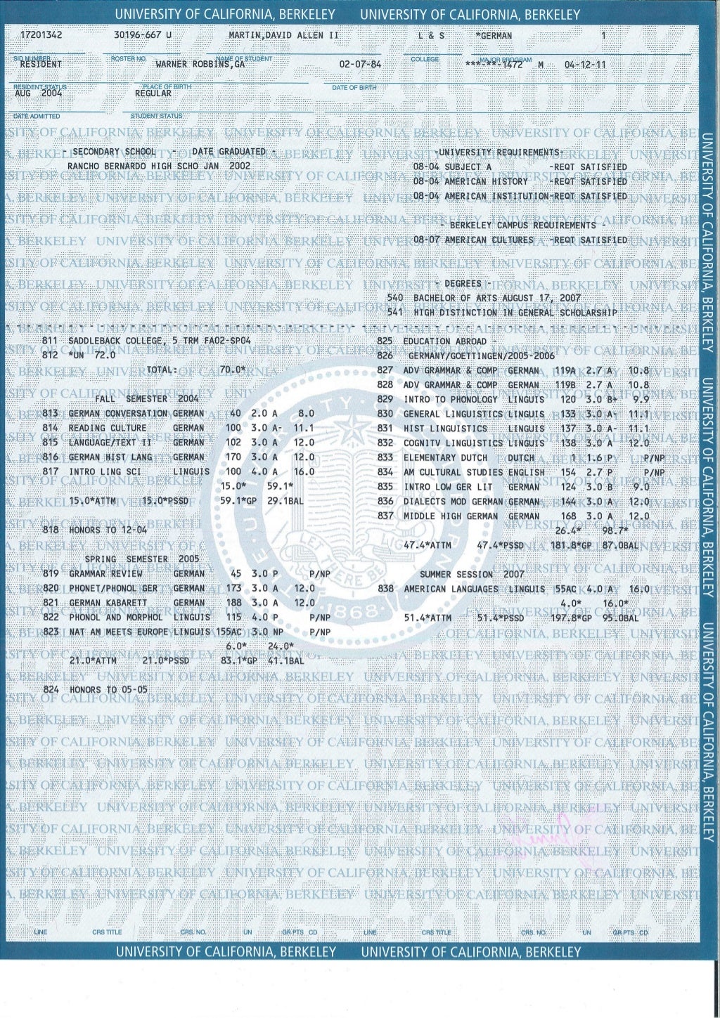 David_Allen_Martin_II_Berkeley_Transcripts_color