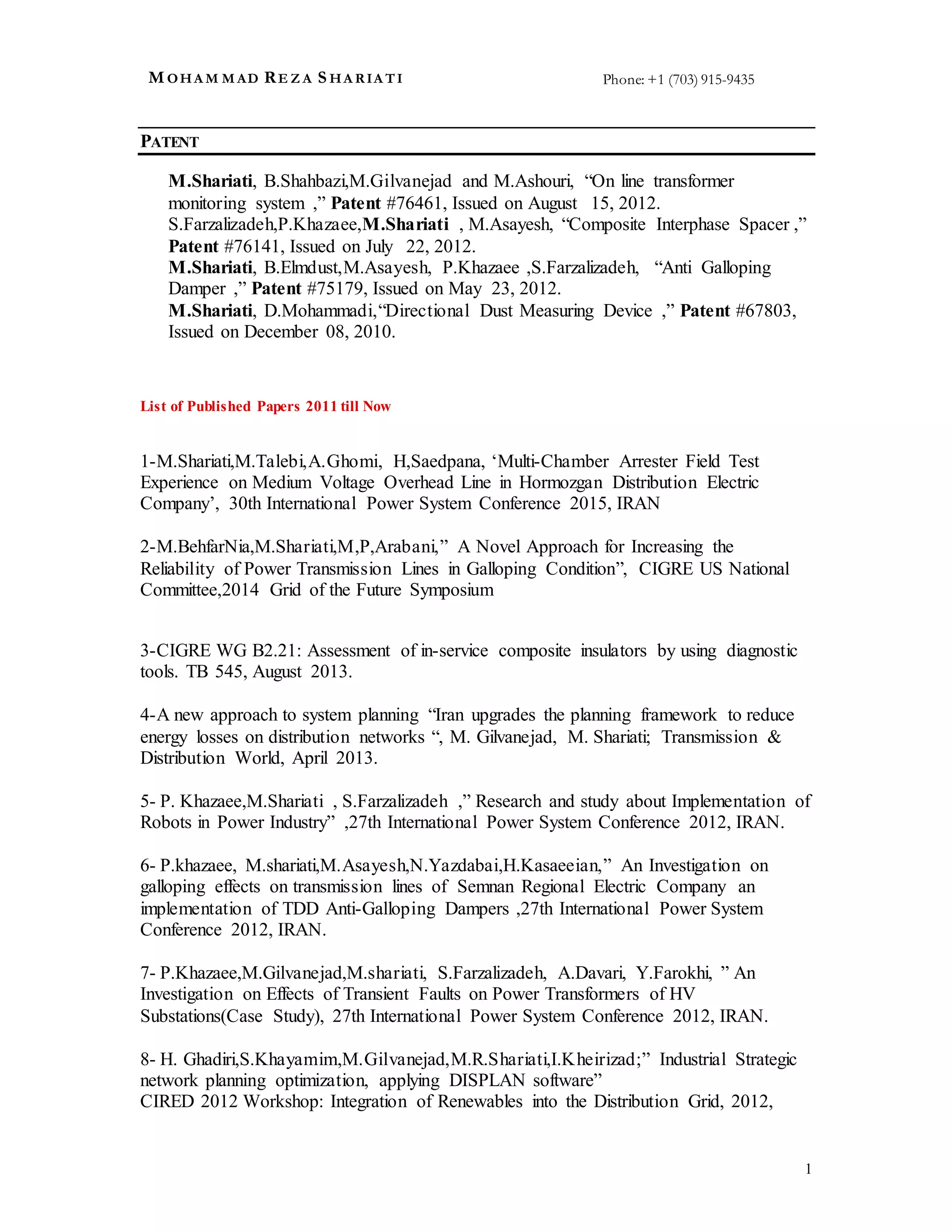 list of papers for mrshariati in detail 03302016 | DOCX