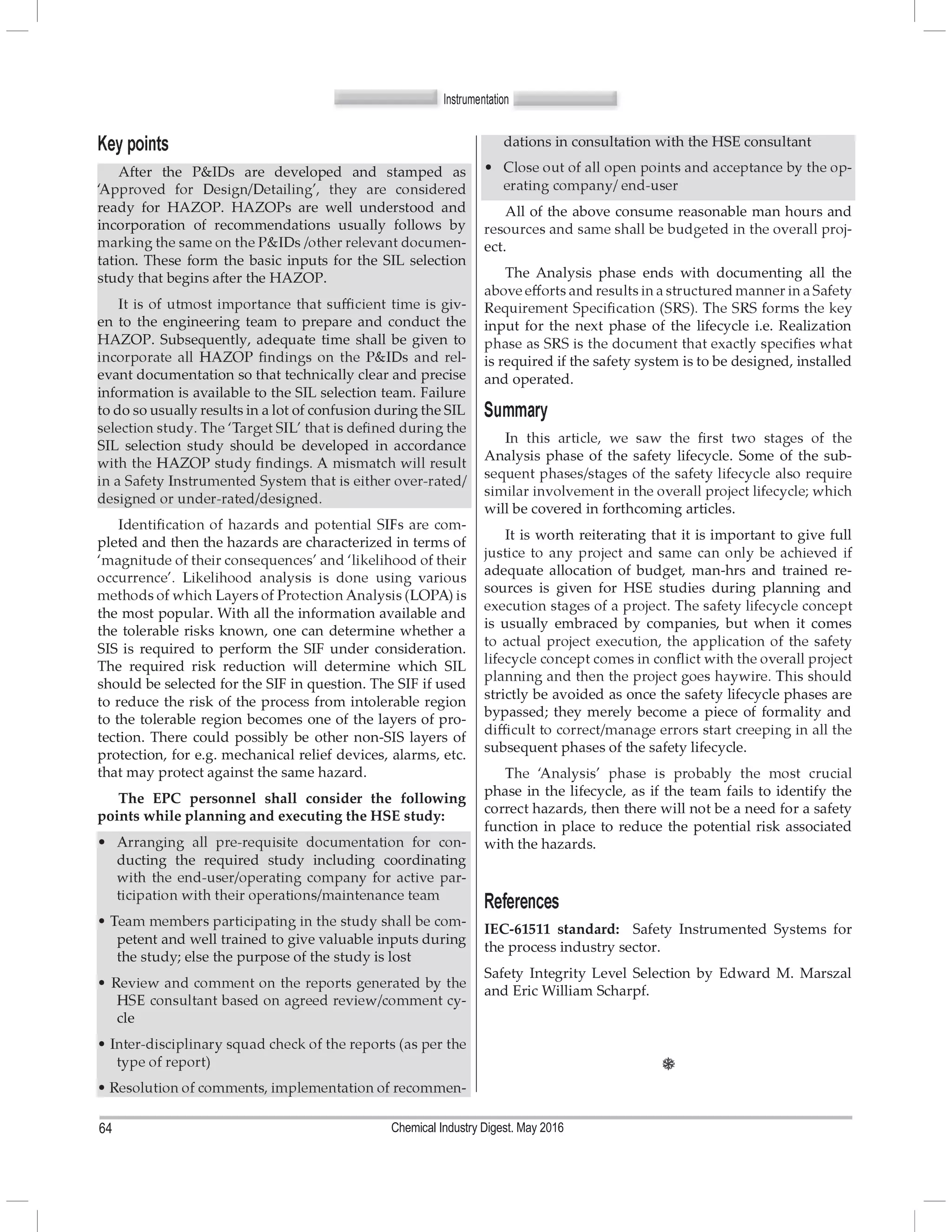 4-SIS in EPC Project Lifecycle, May 2016 | PDF