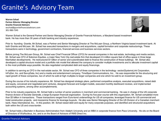 Granite Presentation -general Nov2015 | PPT