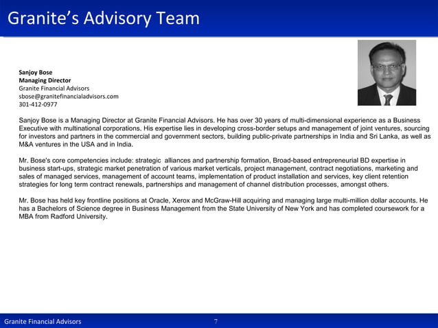 Granite Presentation -general Nov2015 | PPT