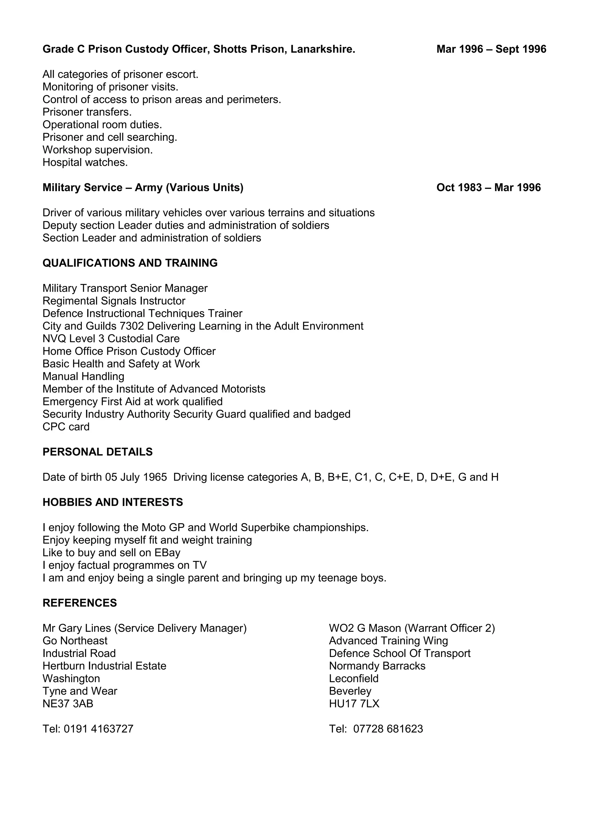 Curriculum Vitae-Gary civi | PDF