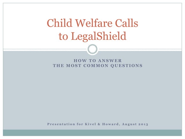 Child Welfare Calls (2) | PPT