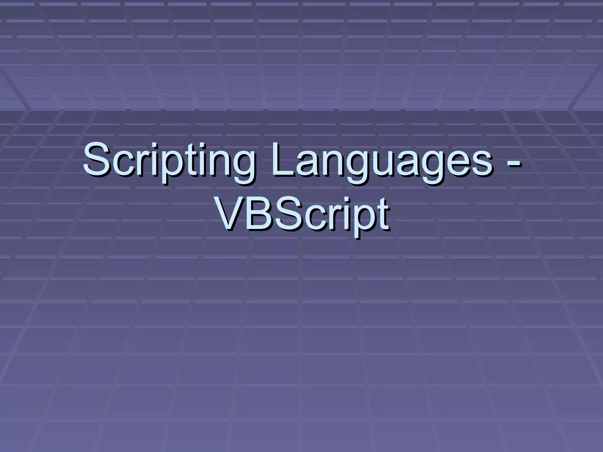 vb script | PPT