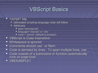 vb script | PPT