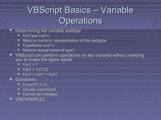 vb script | PPT