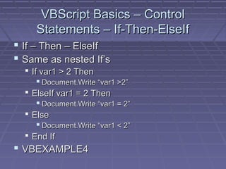 vb script | PPT