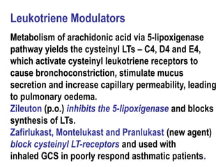 Pharmacology of Respiratory system both upper and lower | PPTX