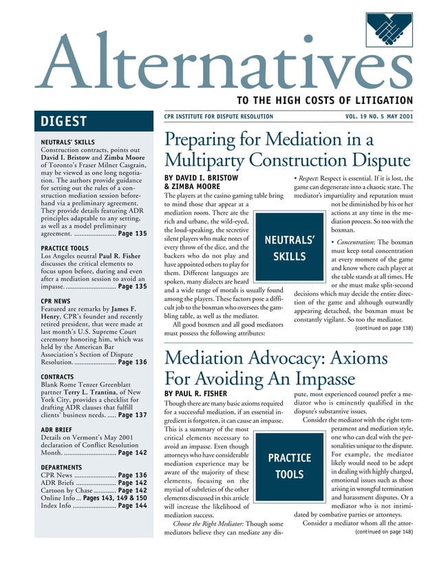 ADR Drafting Check List Article