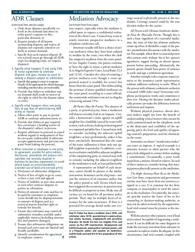 ADR Drafting Check List Article