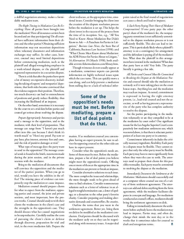 ADR Drafting Check List Article