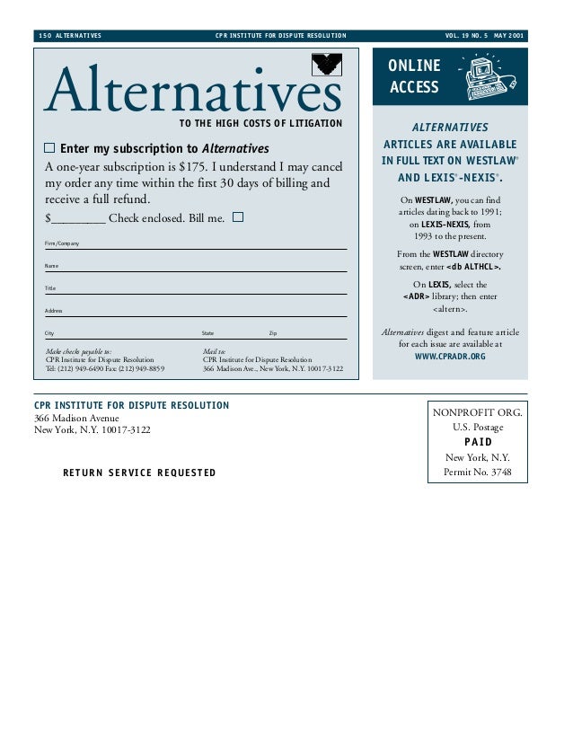 ADR Drafting Check List Article