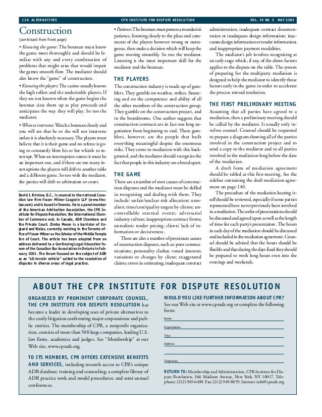 ADR Drafting Check List Article