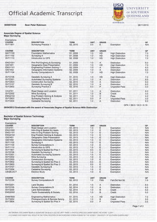 BSST Official Transcript Sean | PDF