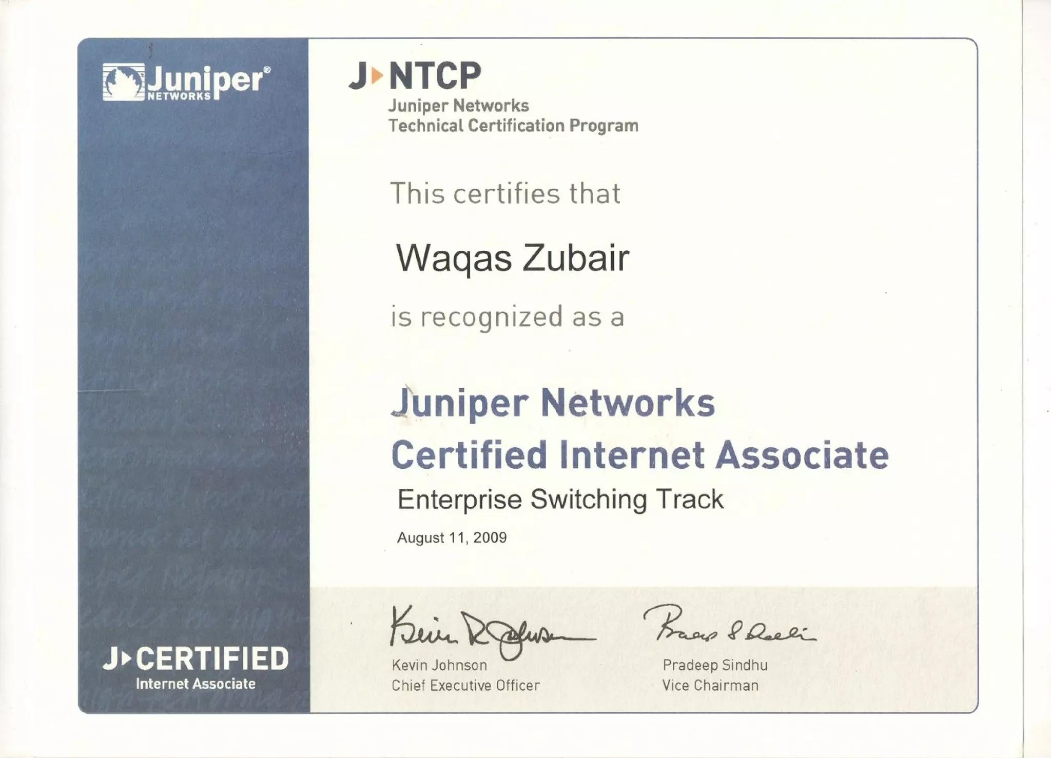Waqas Zubair CCNA Certificate | PPT