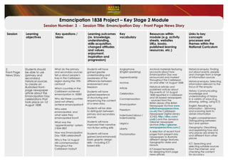 Emancipation_1838_Introduction-Education-Pack-Guidance-Notes_17pgs | PDF