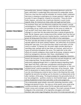 Script Report BAFTA | PDF