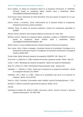 METODOLOGIA DE LA ENSEÑANZA BASADA EN COMPETENCIAS | PDF