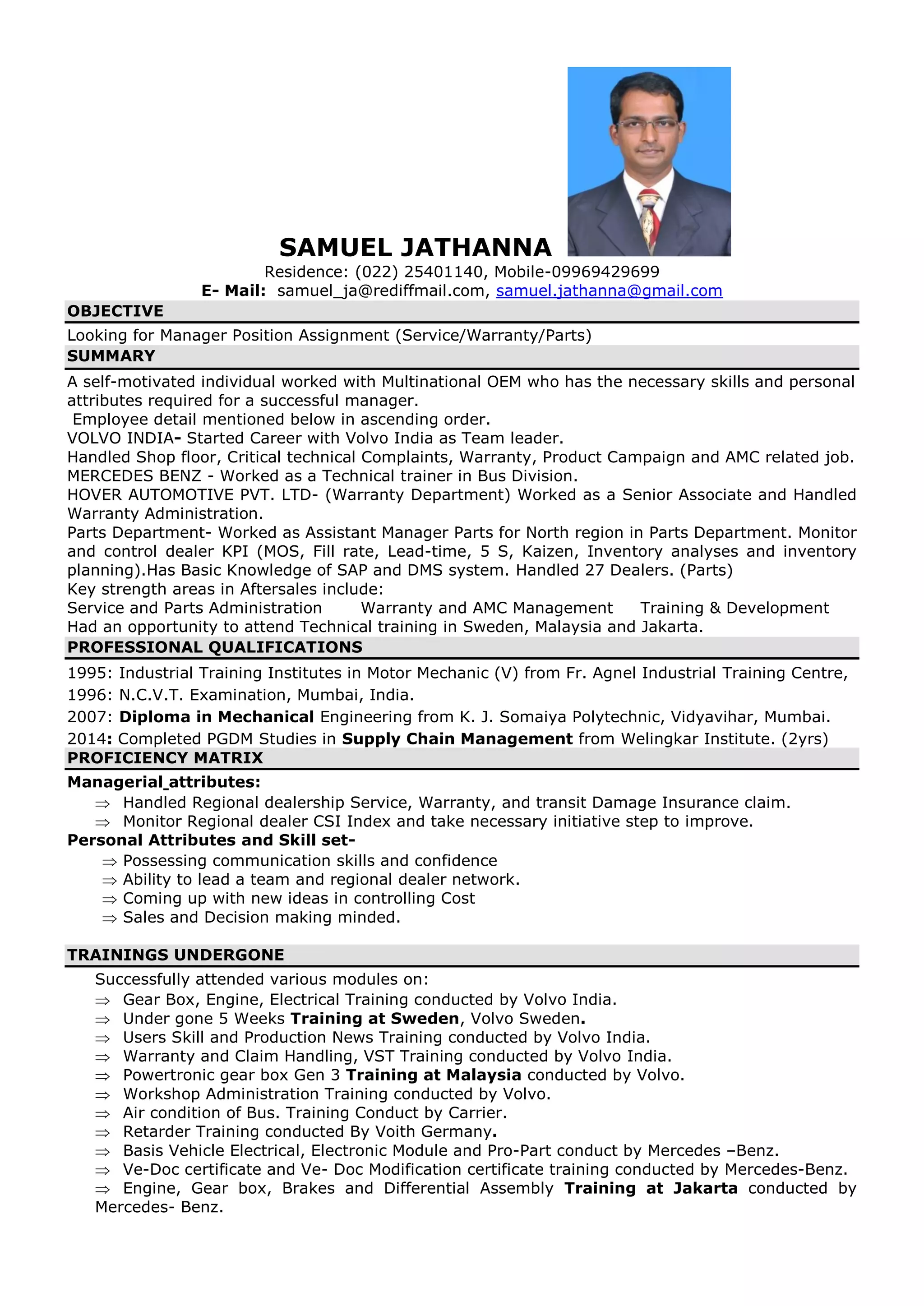 samuelCV-J -A1 | PDF