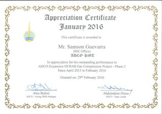 ADCO certificate 2 | PDF