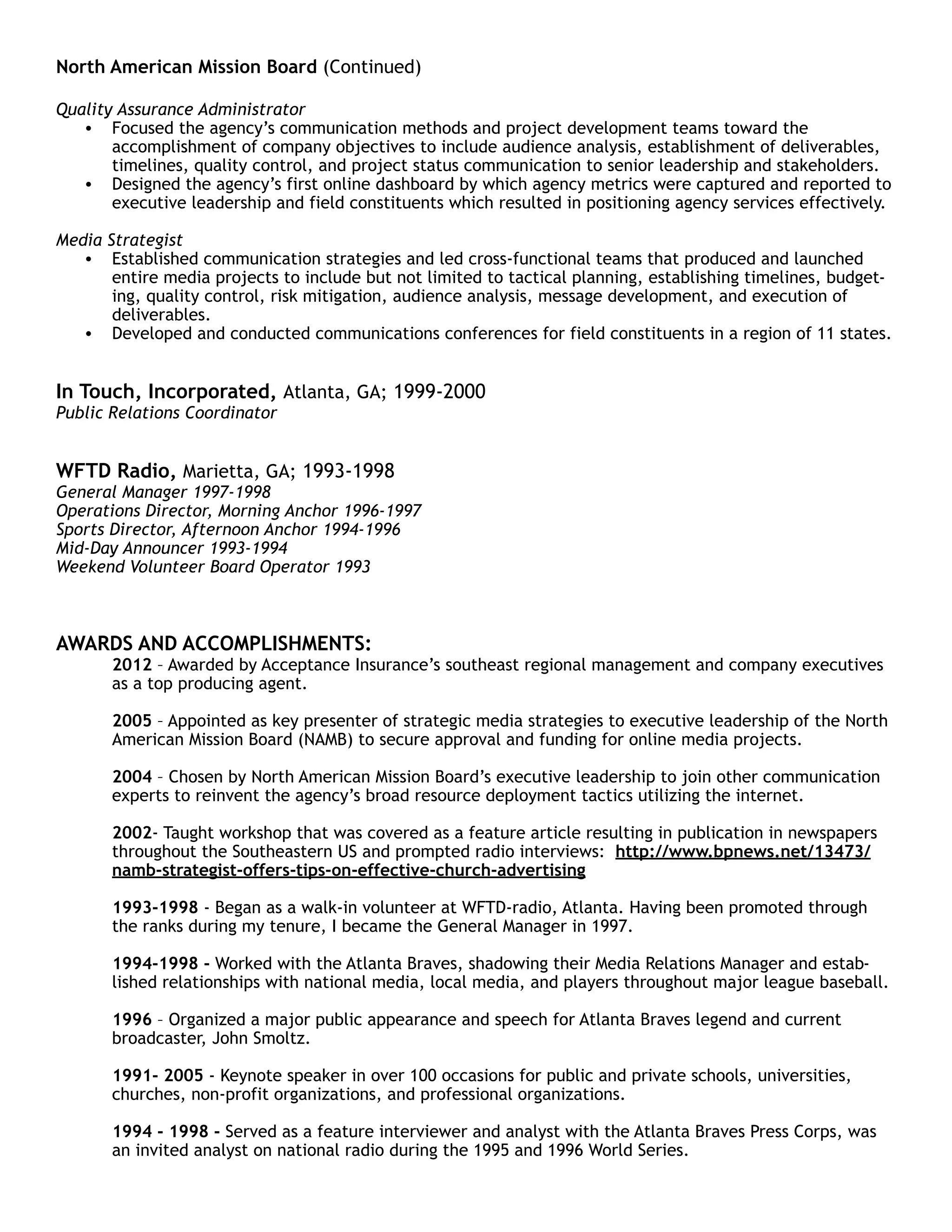 Vince R. Garrett RESUME - Fall 2015 - General_PDF | PDF