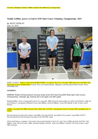 Kinross Wolaori School Swimming Club 2013 to Present | DOCX