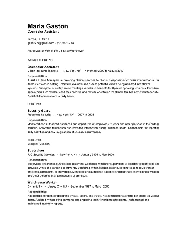Maria-Gaston New resume | PDF