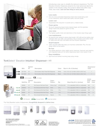 Tork Elevation Intuition Dispensing System English | PDF