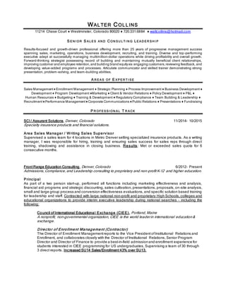 Walter Bret Collins Resume | DOCX