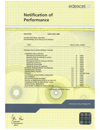 Certificate of HHGoh - Diploma | PDF