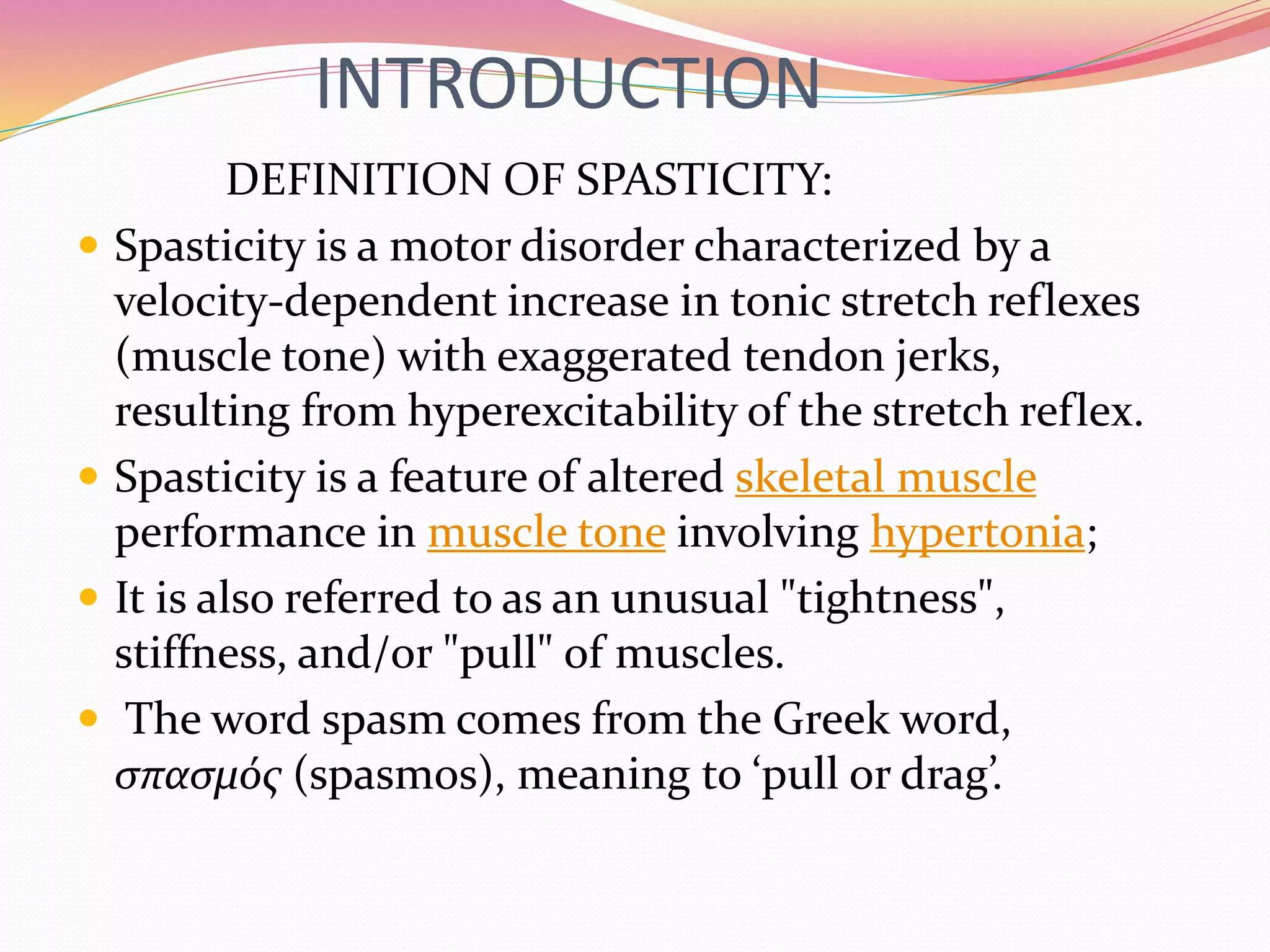 SPASTICITY | PPTX