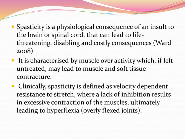 SPASTICITY | PPTX | Physical Therapy | Wellness