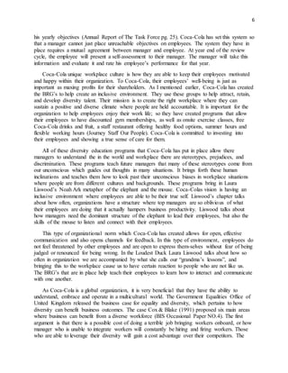 Final Draft Coca-Cola Diversity Research Paper LinkedIn | DOCX