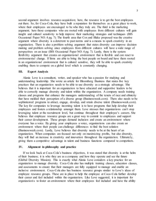Final Draft Coca-Cola Diversity Research Paper LinkedIn | DOCX