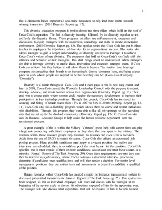 Final Draft Coca-Cola Diversity Research Paper LinkedIn | PDF