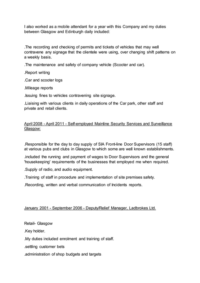 Brian Gillen CV 2016 | PDF | Free Download