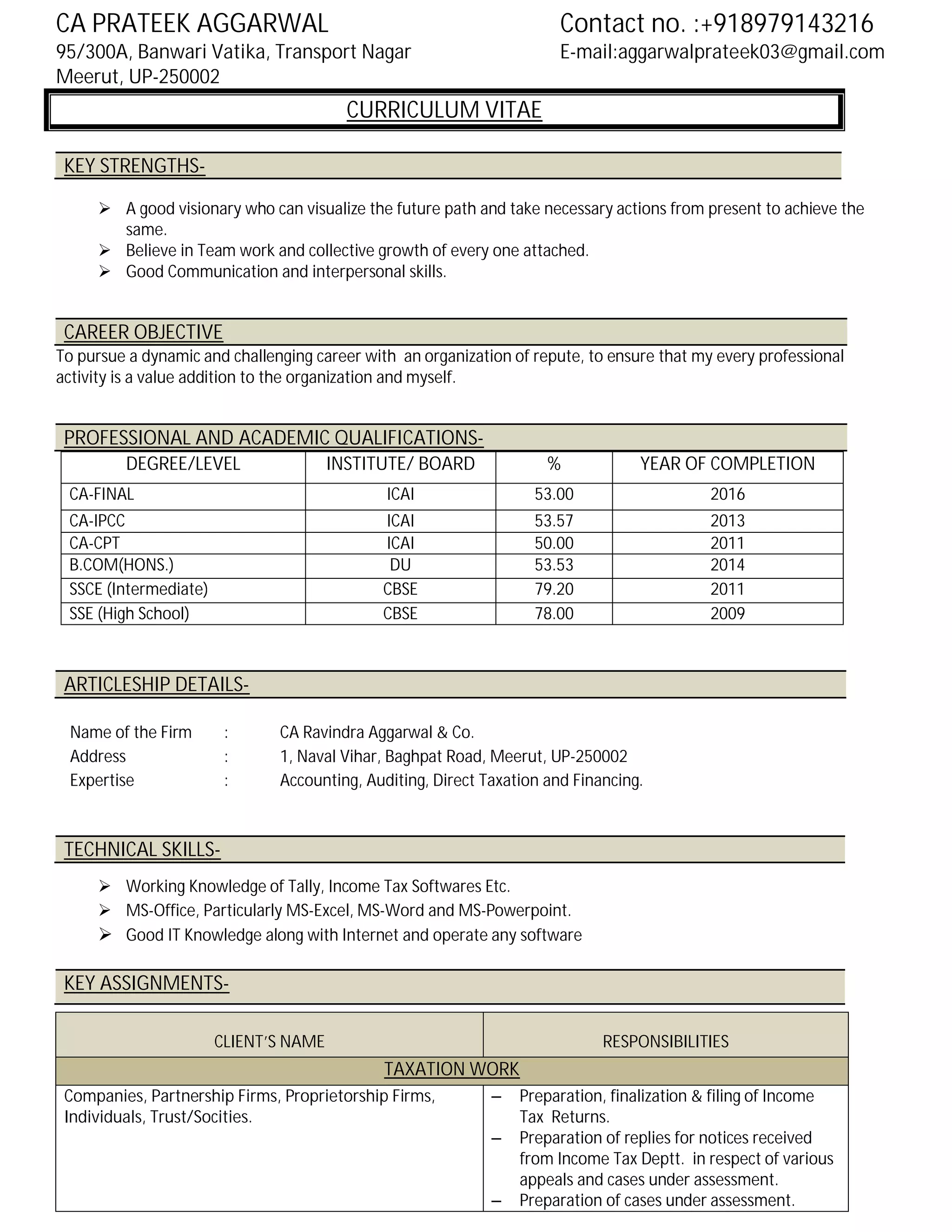 CV (Prateek Aggarwal) | PDF