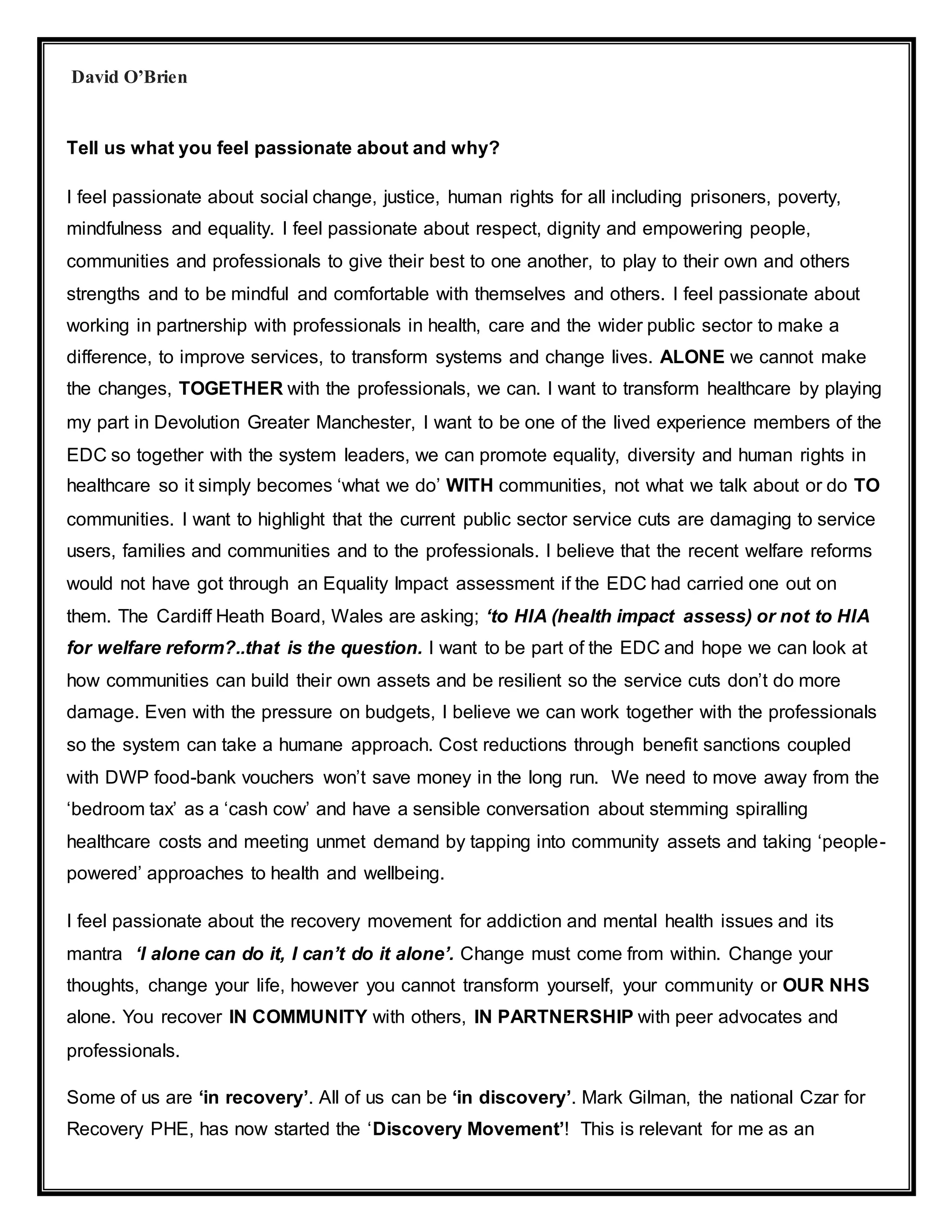 EDC application DOB | DOCX