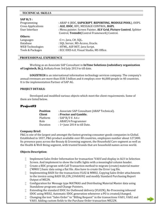 Anjan SAP ABAP Resume with PAN Card | PDF