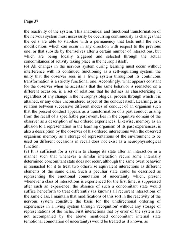 Biology of Cognition, Humberto Maturana, 1970 | PDF | Biological ...
