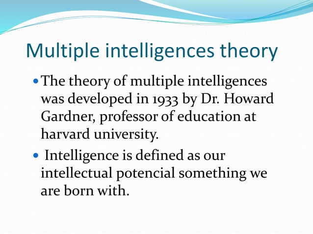 Multiple Intelligence Theory | PPT